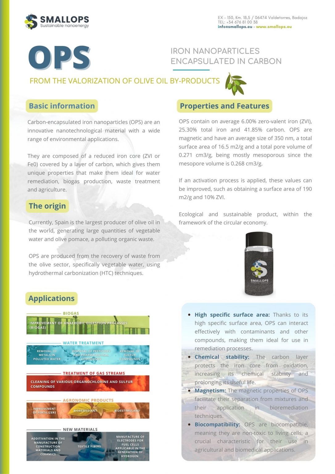 Encapsulated iron nanoparticles - SMALLOPS
